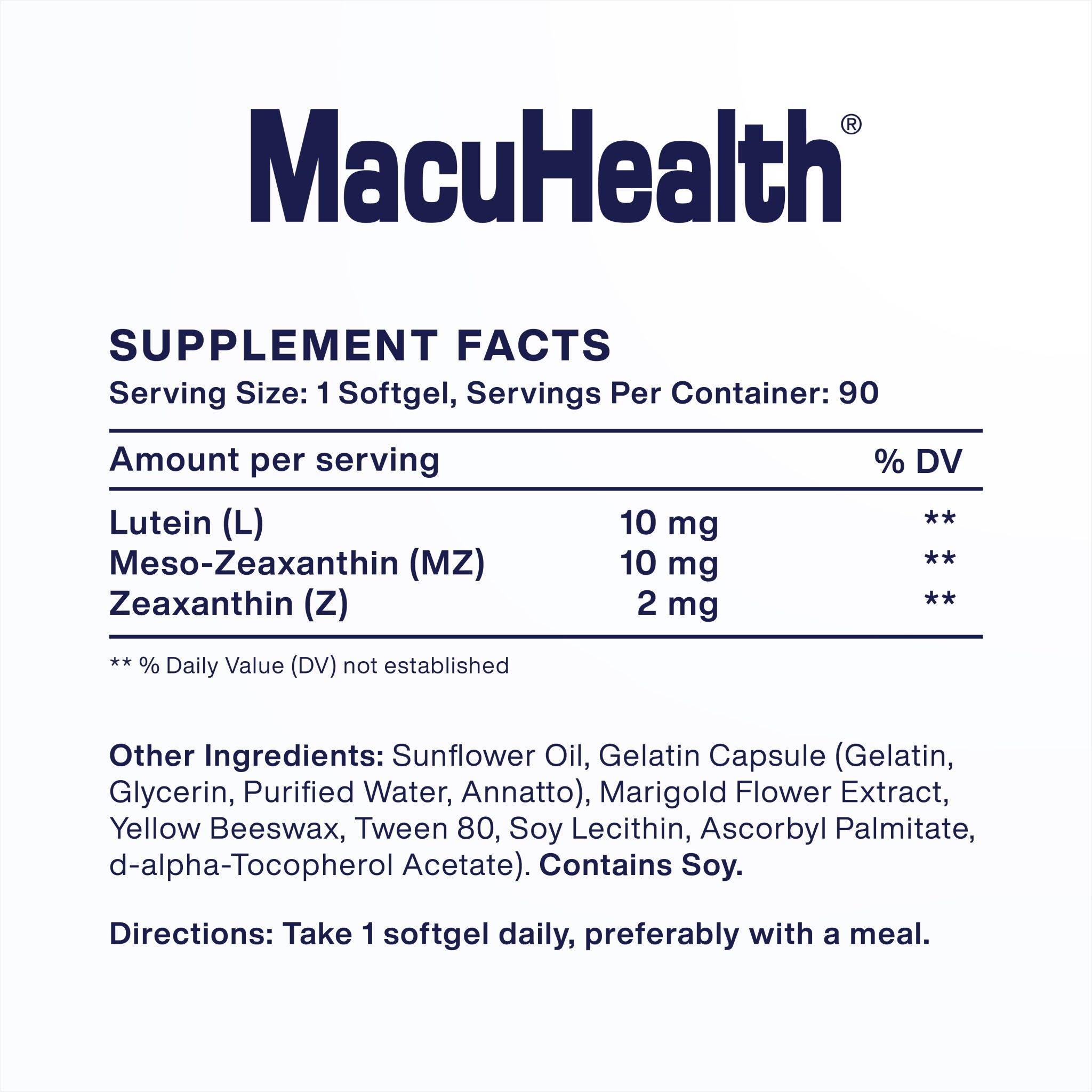Eye Vitamin Supplement for Macular Degeneration | MacuHealth